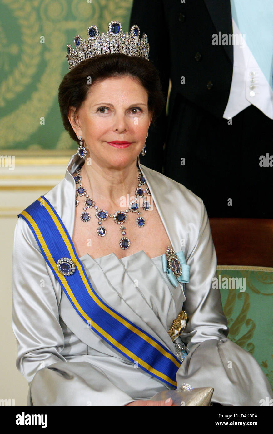 Swedish Queen Silvia poses for an official picture prior to the state ...