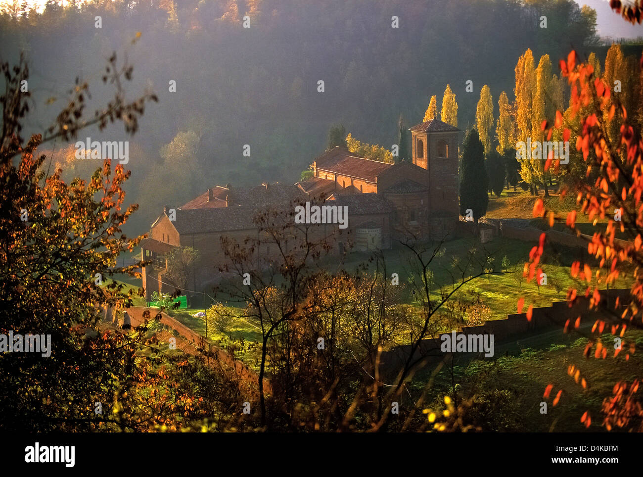 Italy Piedmont Albugnano abbey of Santa Maria Vezzolano church in ...