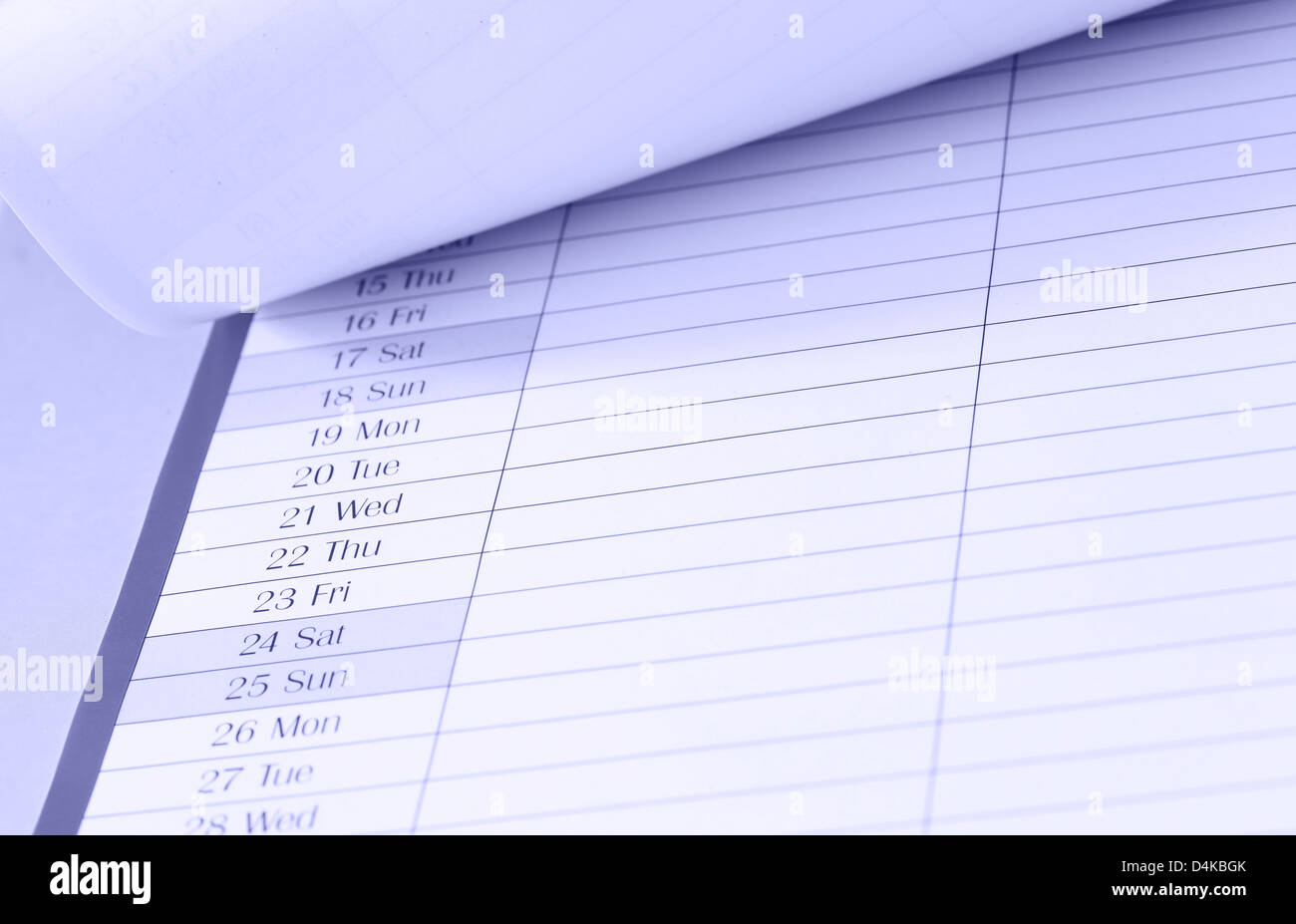 Diary and Calendar Stock Photo - Alamy