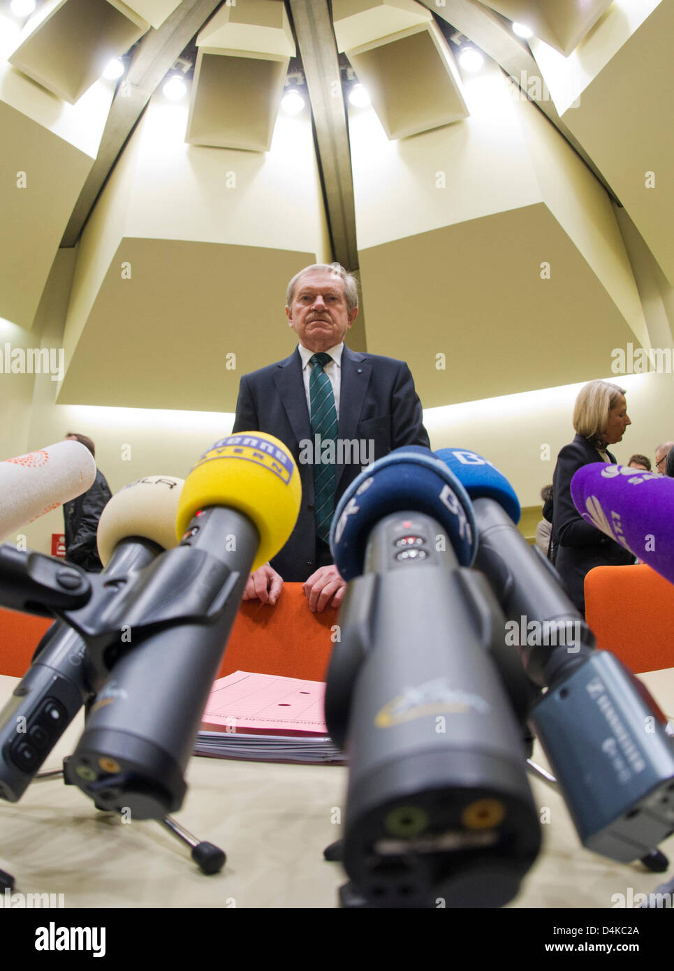 President of the Higher Regional Court Munich, Karl Huber, stands in ...