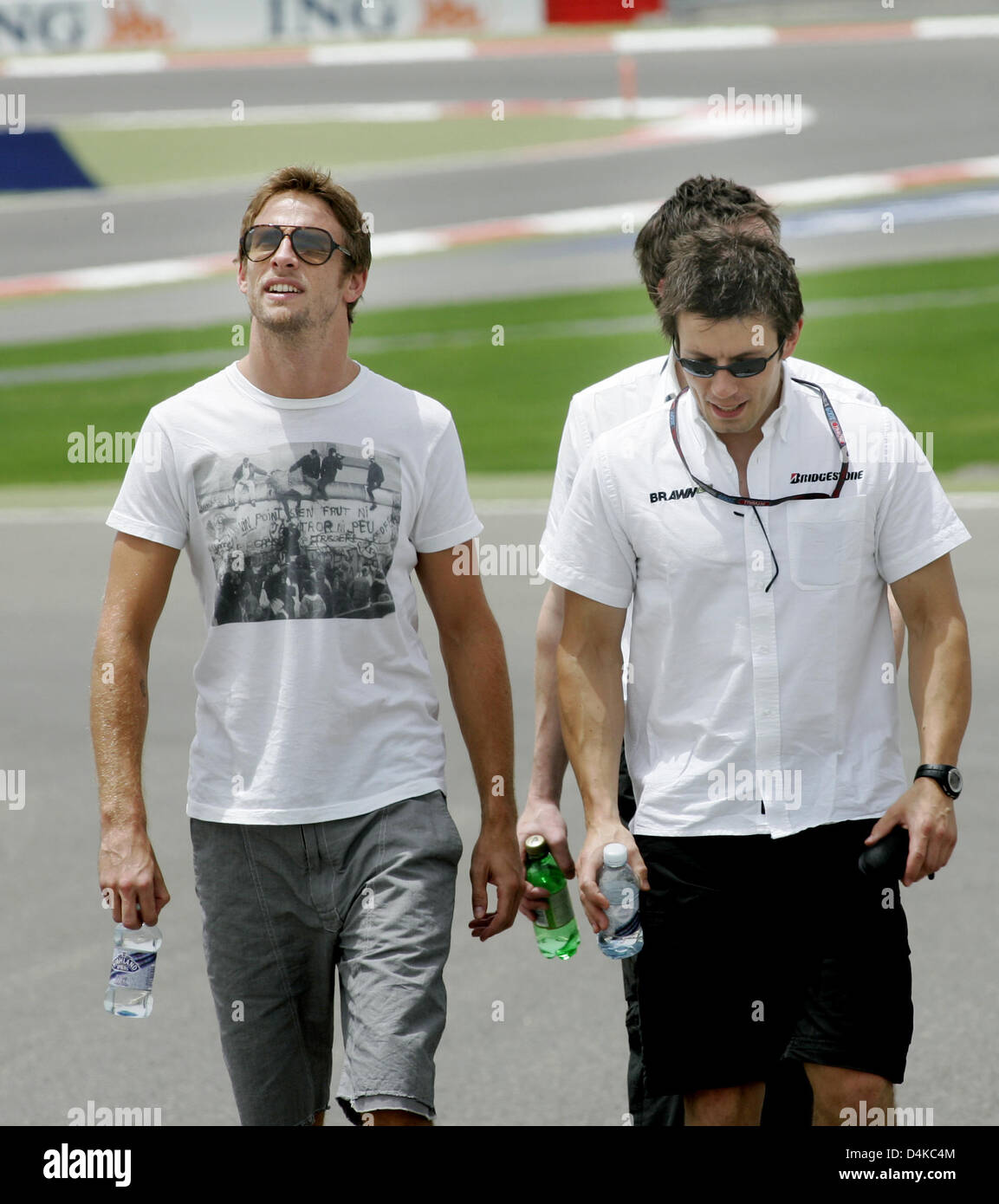 F1 jenson button brawn hi-res stock photography and images - Alamy