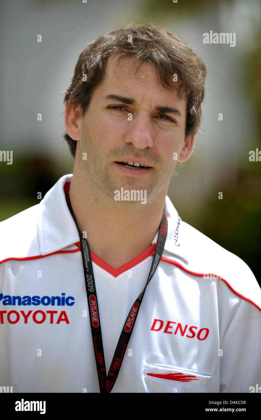 German Formula One driver Timo Glock of Toyota enters the paddock at ...