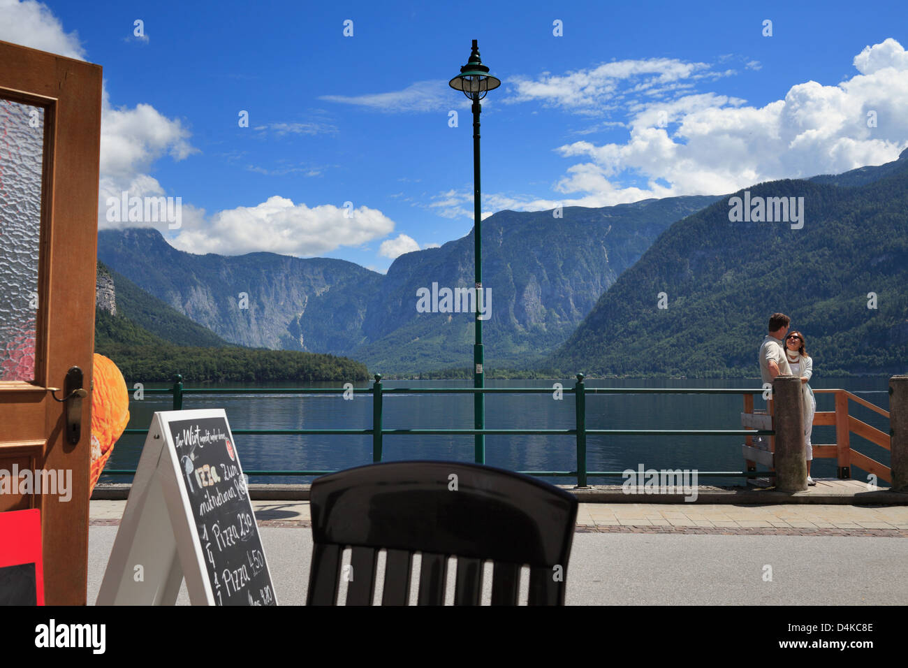 Hallstatt, Austria, tourists on Lake Hallstatt Stock Photo - Alamy