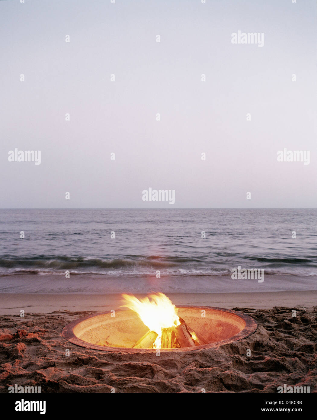 Daytime Bonfire On Beach