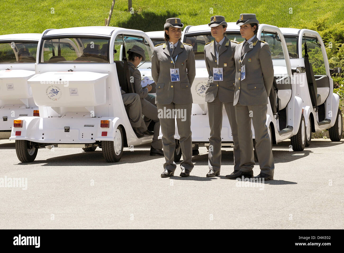 Female police officers line up for a group photo at the G8 Summit in L ...