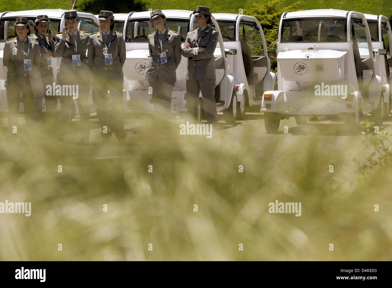 Female police officers line up for a group photo at the G8 Summit in L ...
