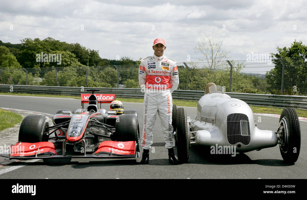 A handout released by Mercedes captures British Formula One driver ...