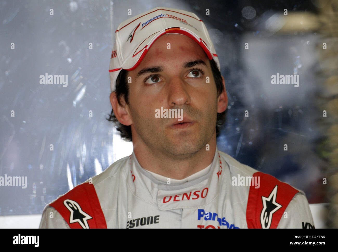German Formula One driver Timo Glock of Toyota F1 pictured in the pits ...