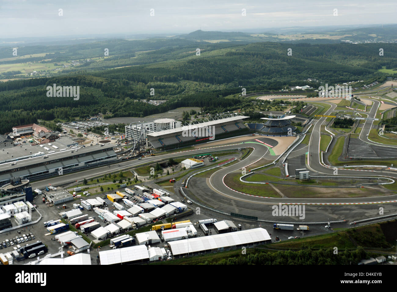 This aerial view shows the complex of buildings of the 250 million Euro ...