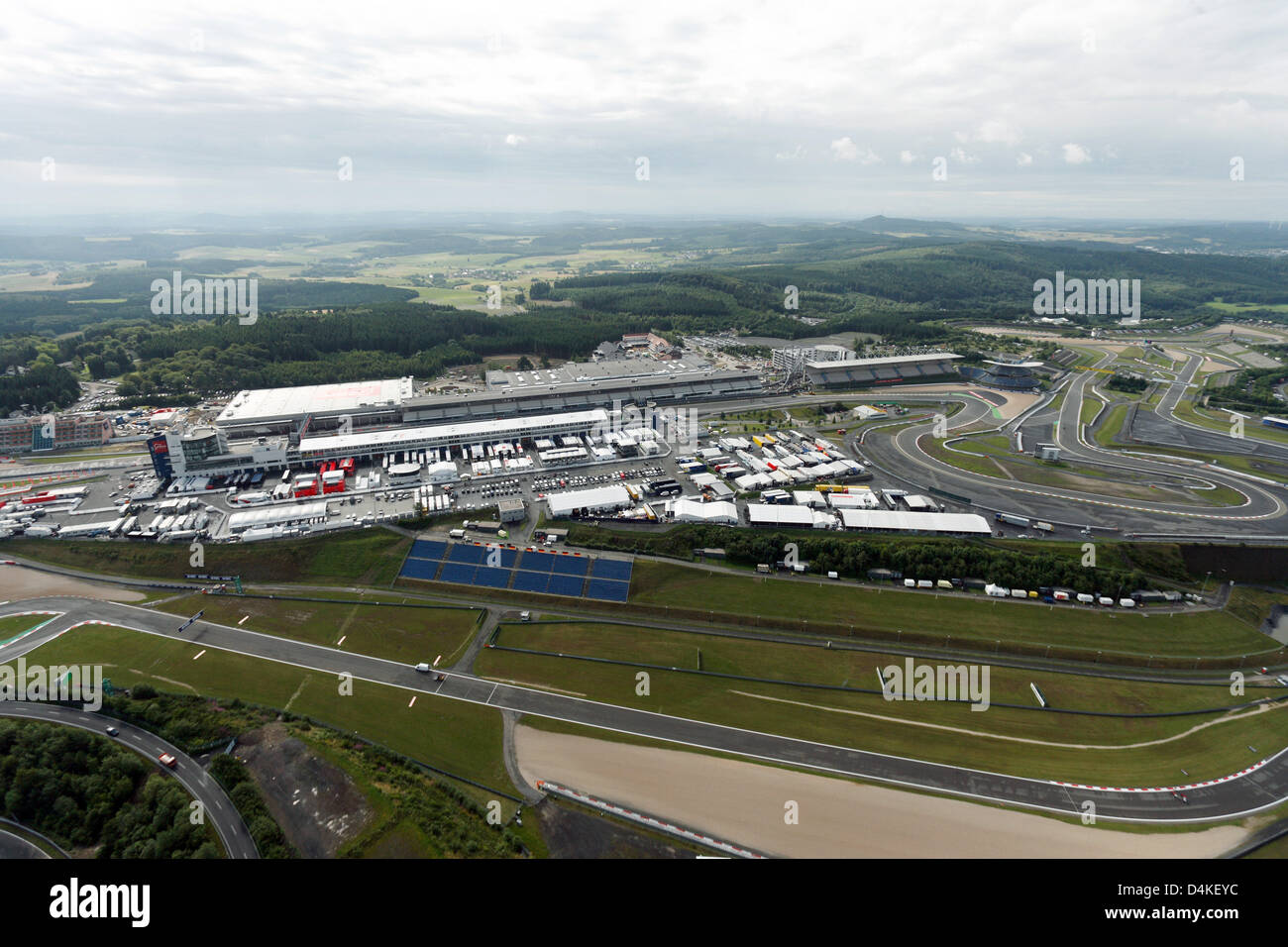 This aerial view shows the complex of buildings of the 250 million Euro ...