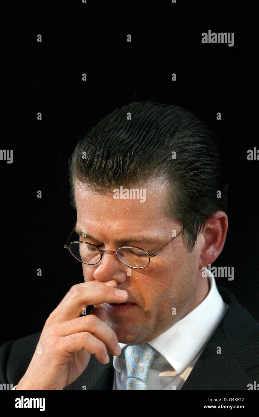 German Economy Minister Karl-Theodor zu Guttenberg gives a speech ...