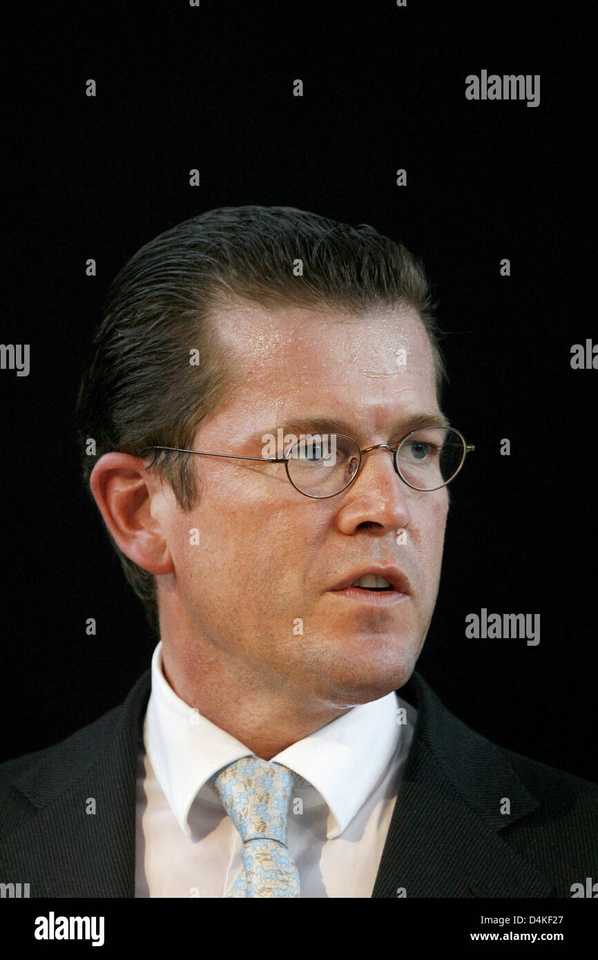 German Economy Minister Karl-Theodor zu Guttenberg gives a speech ...