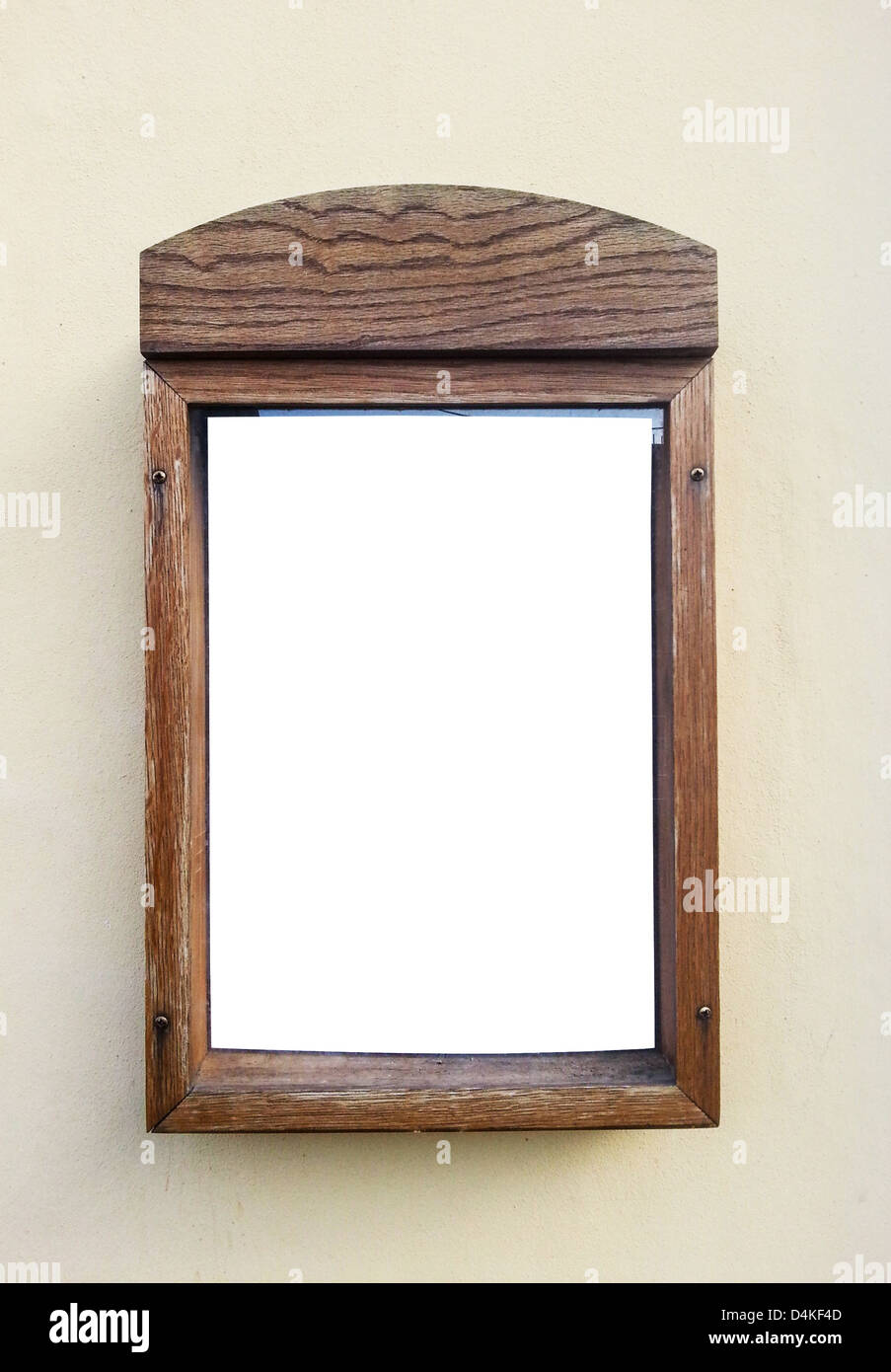 Blank menu board on wall Stock Photo - Alamy