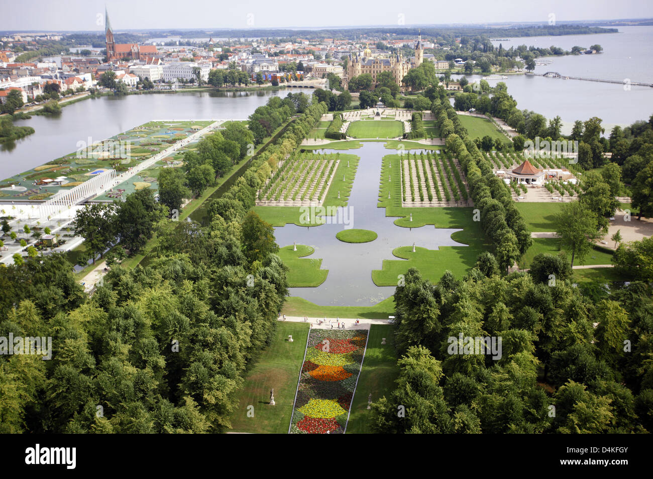 Aerial view on the premises of the 2009 German Federal Horticultural ...