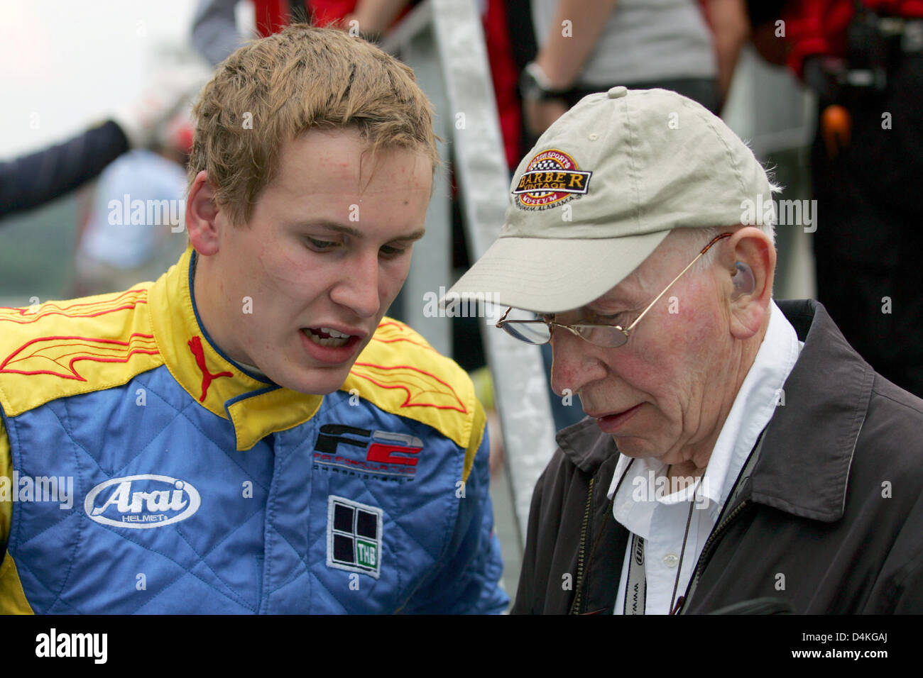 British Formula Two driver Henry Surtees of Barber Motorsports Team (L ...