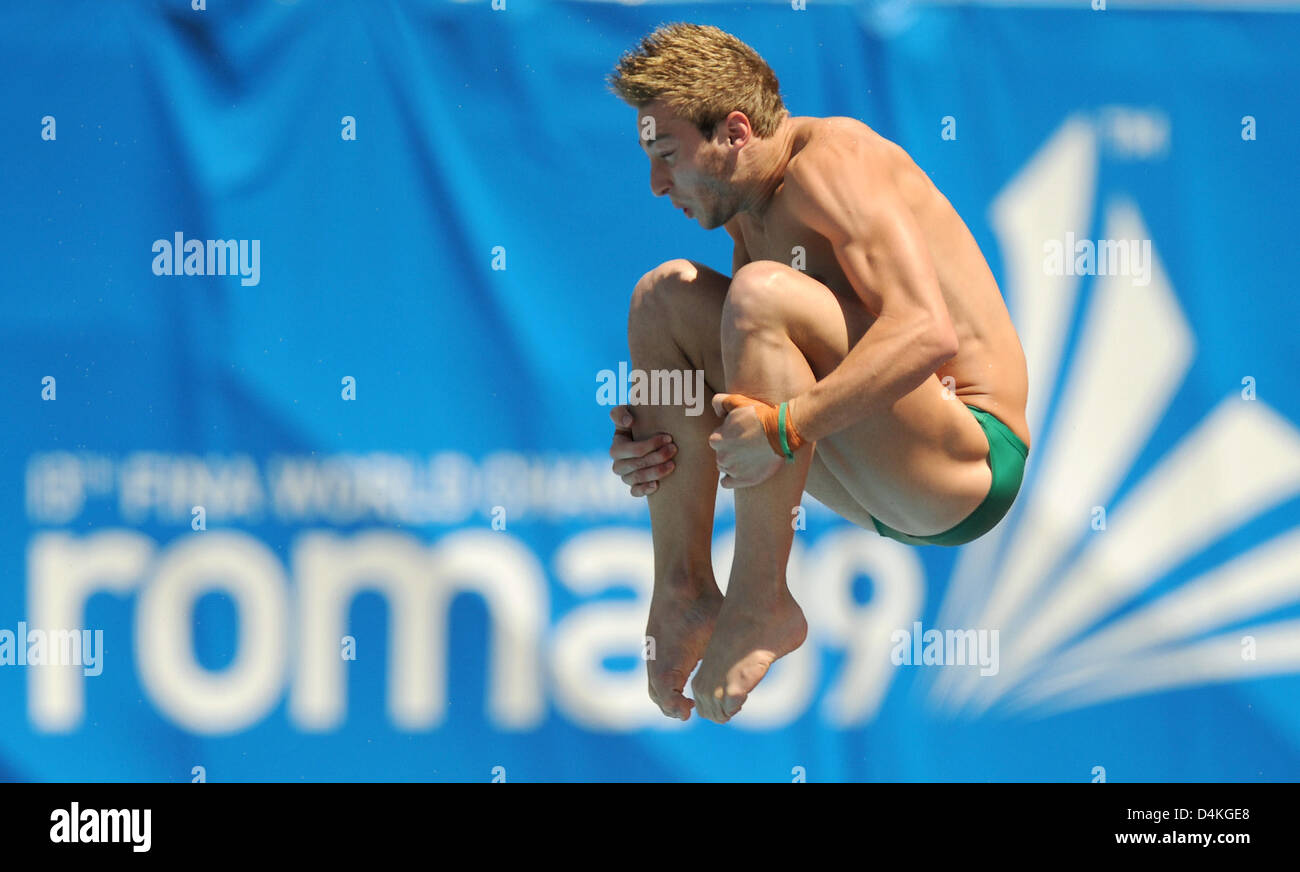 Australian Matthew Mitcham seen in action during the first heat of the ...