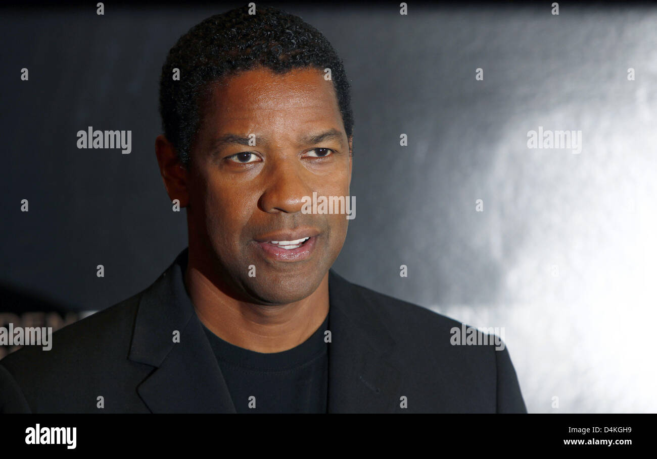 US actor Denzel Washington arrives for the presentation of his new film ...