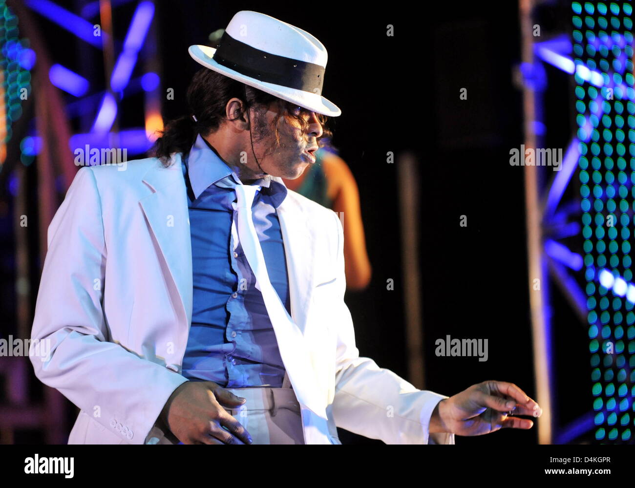 Dancer Ricko Baird performs as Michael Jackson at the dress rehearsal ...