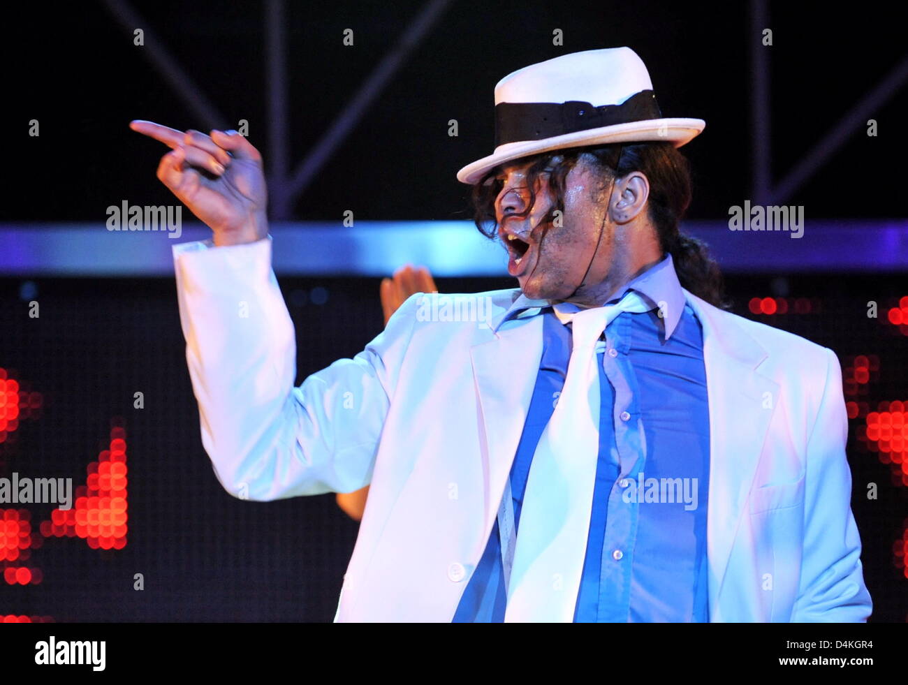 Dancer Ricko Baird performs as Michael Jackson at the dress rehearsal ...