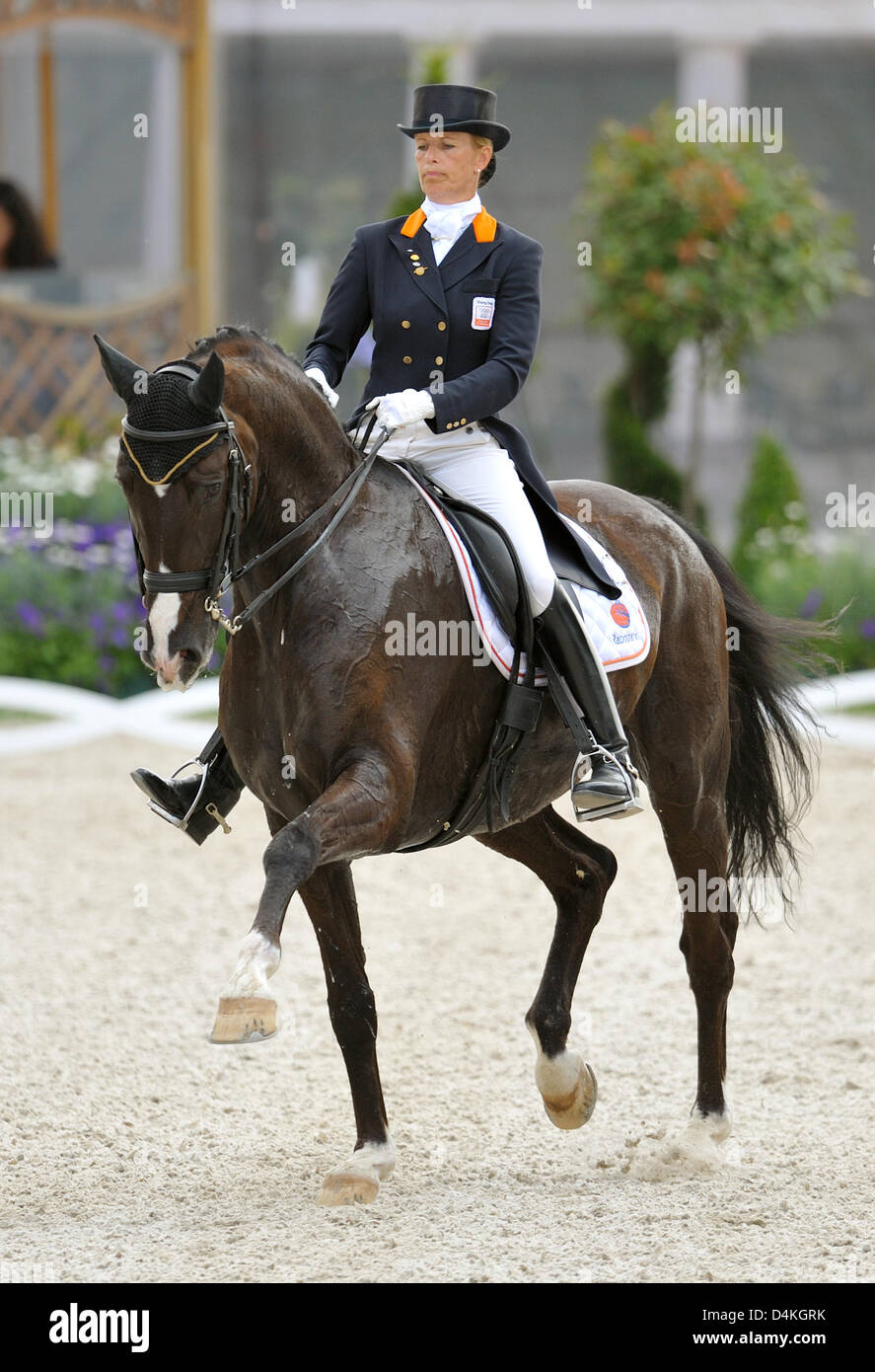 Dutch Anky van Grunsven on her horse Salinero shown in action during ...