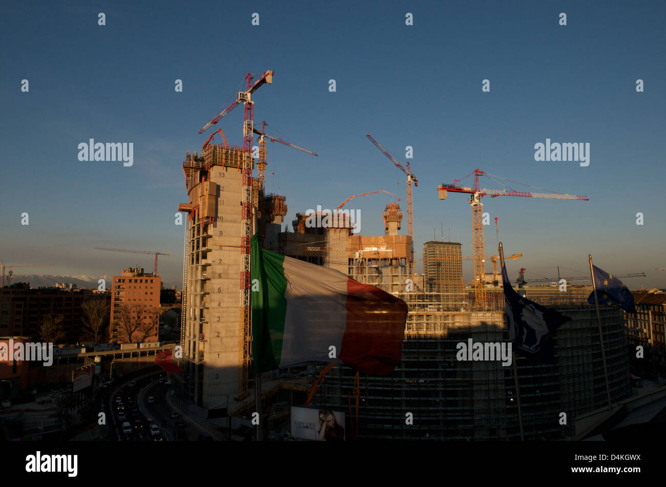 Building site, Milan Italy Stock Photo - Alamy