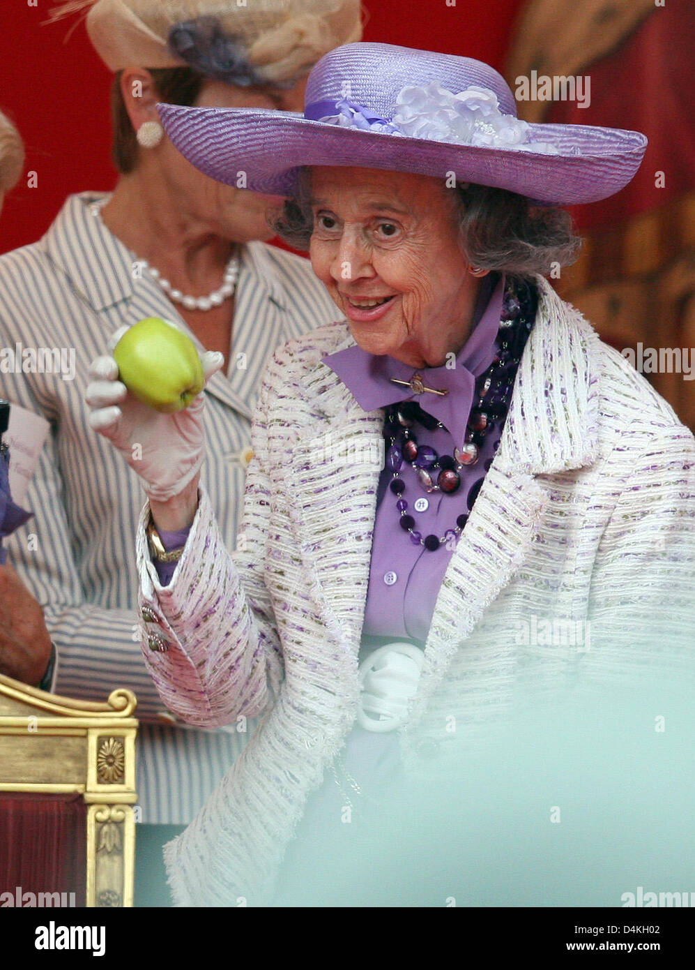Belgian Queen Fabiola is pictured on the podium during the military ...