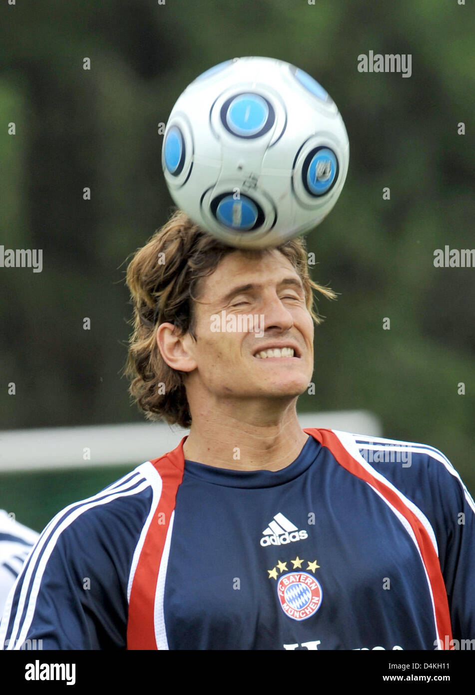 Mario Gomez of German Bundesliga soccer club Bayern Munich seen in ...