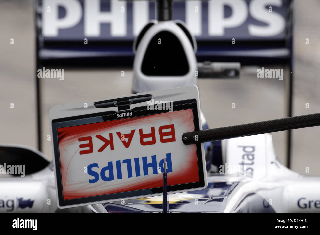 The lollipop of Williams pictured in the pit lane prior to the Formula ...