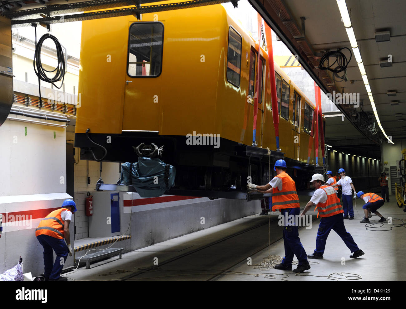 The first of eight BVG carriages for the new underground train is ...