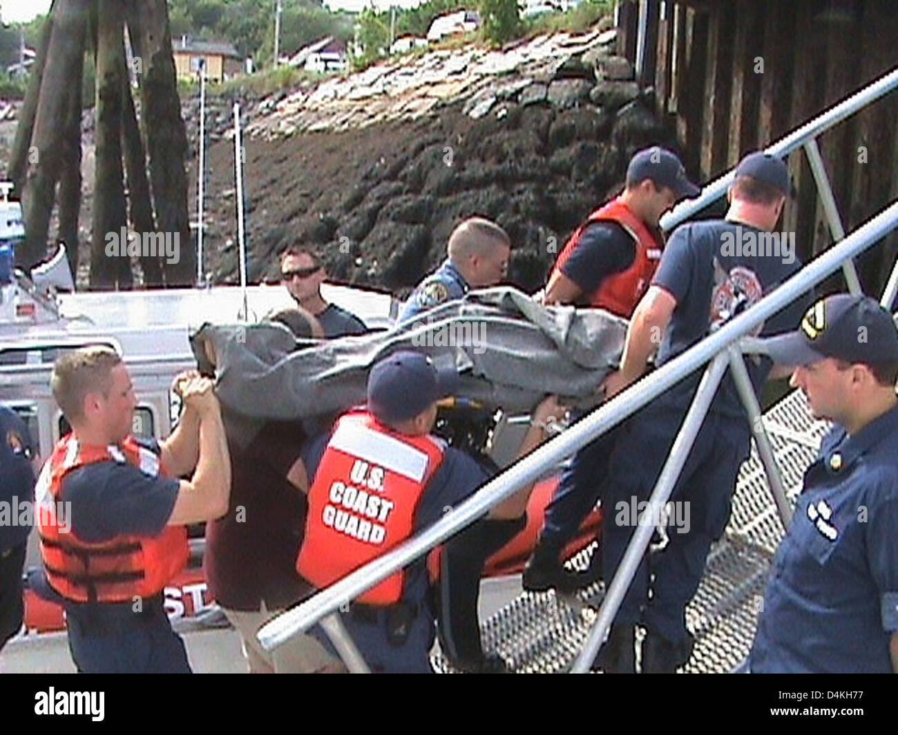 Coast Guard rescues man from water Stock Photo - Alamy