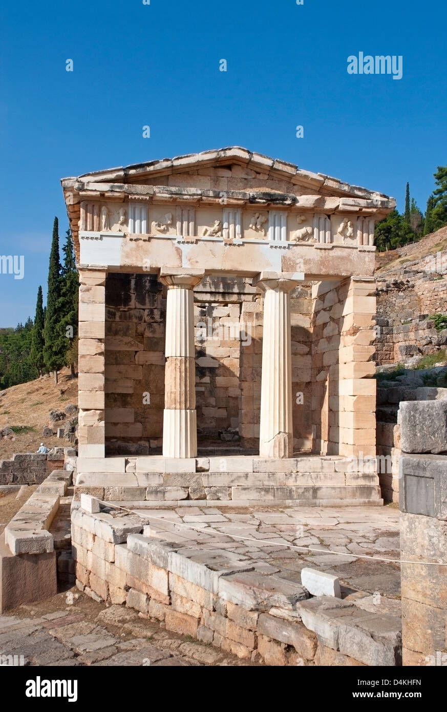 Treasury of the Athenians, Delphi,Greece Stock Photo - Alamy