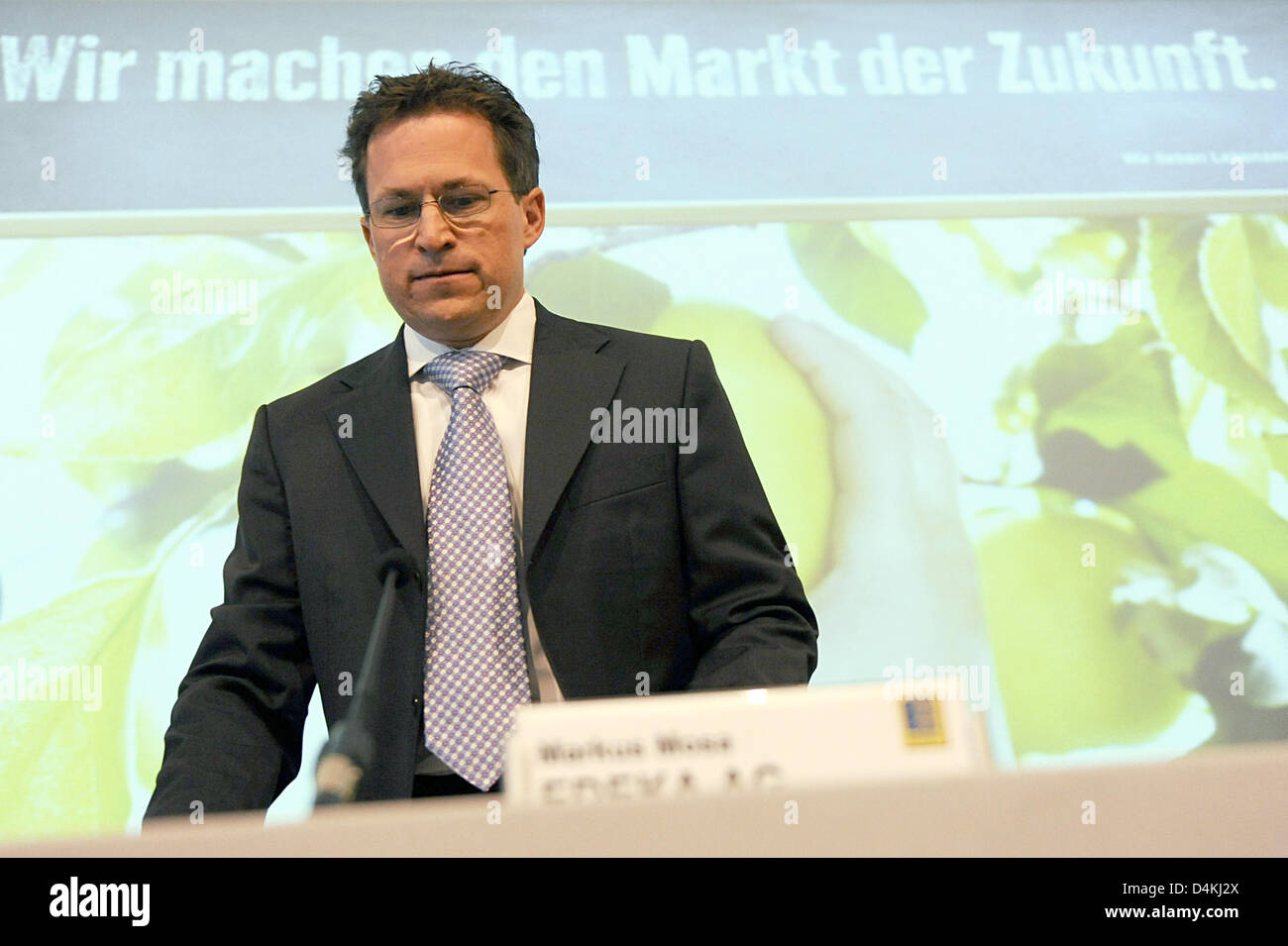 CEO of Edeka, Markus Mosa, presents the numbers for 2008 at a balance ...