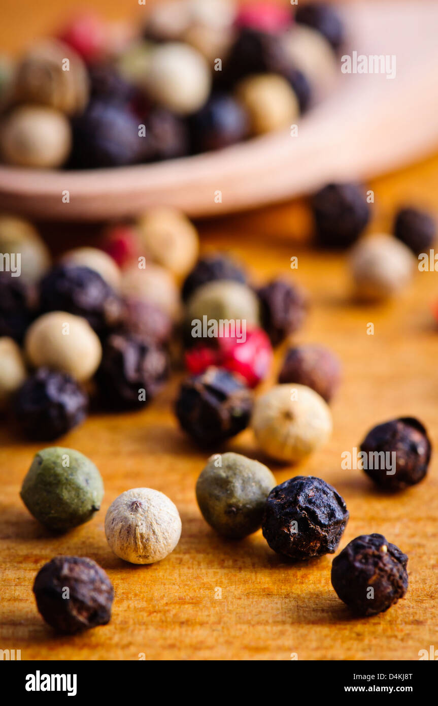 Color pepper corn macro detail Stock Photo - Alamy
