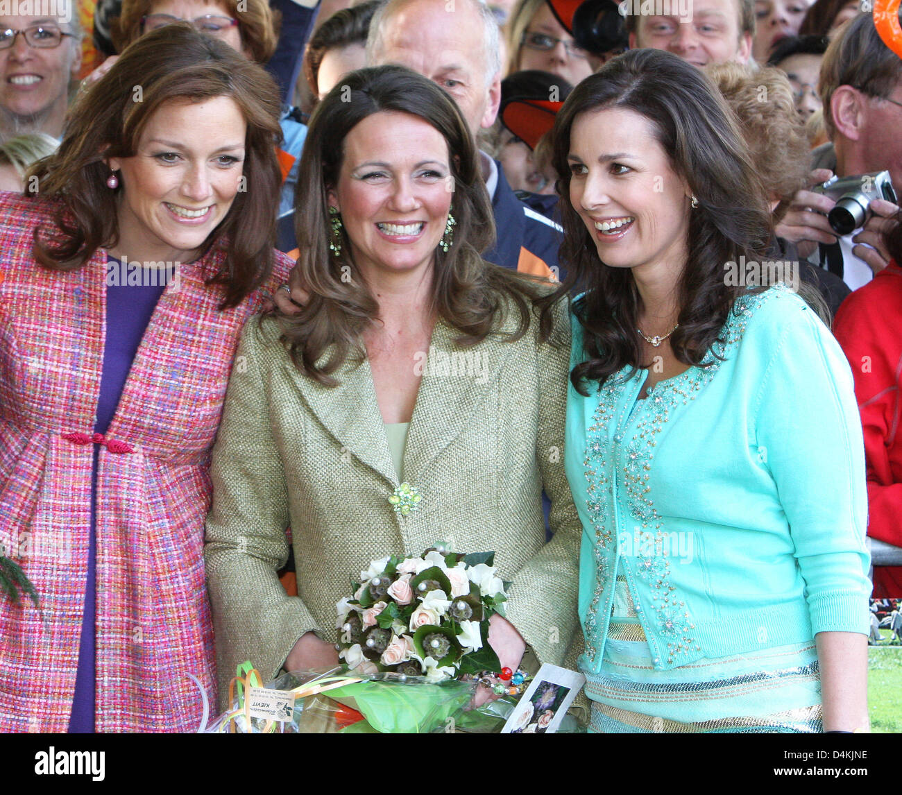 Dutch Princesses Aimee (L-R), Annette and Anita attend the celebrations ...