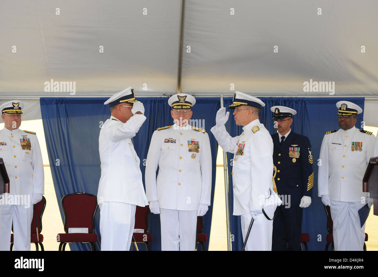 In 2009, the First Coast Guard District conducted a change of command ...