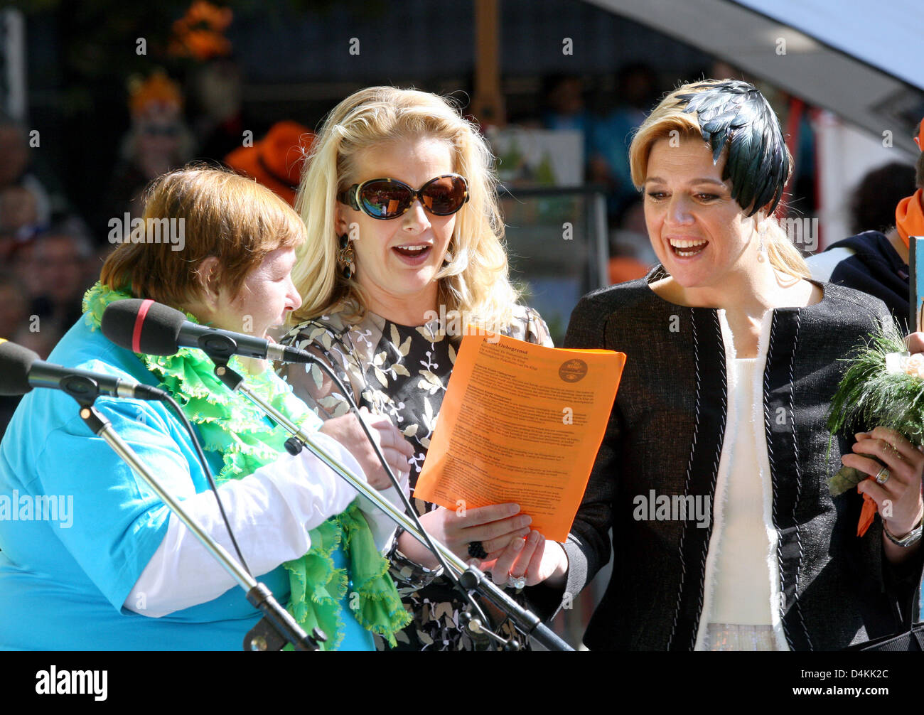 Dutch Princess Maxima (R) and Princess Mabel (C) attend the ...