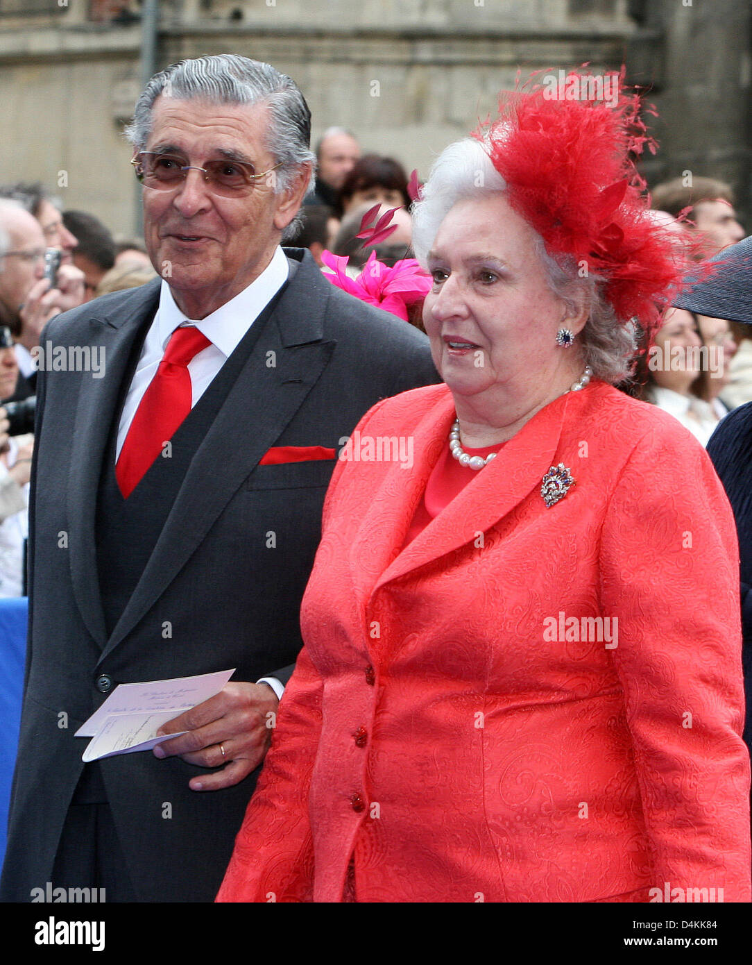 Infanta Pilar of Spain, sister of King Juan Carlos, attends the church ...