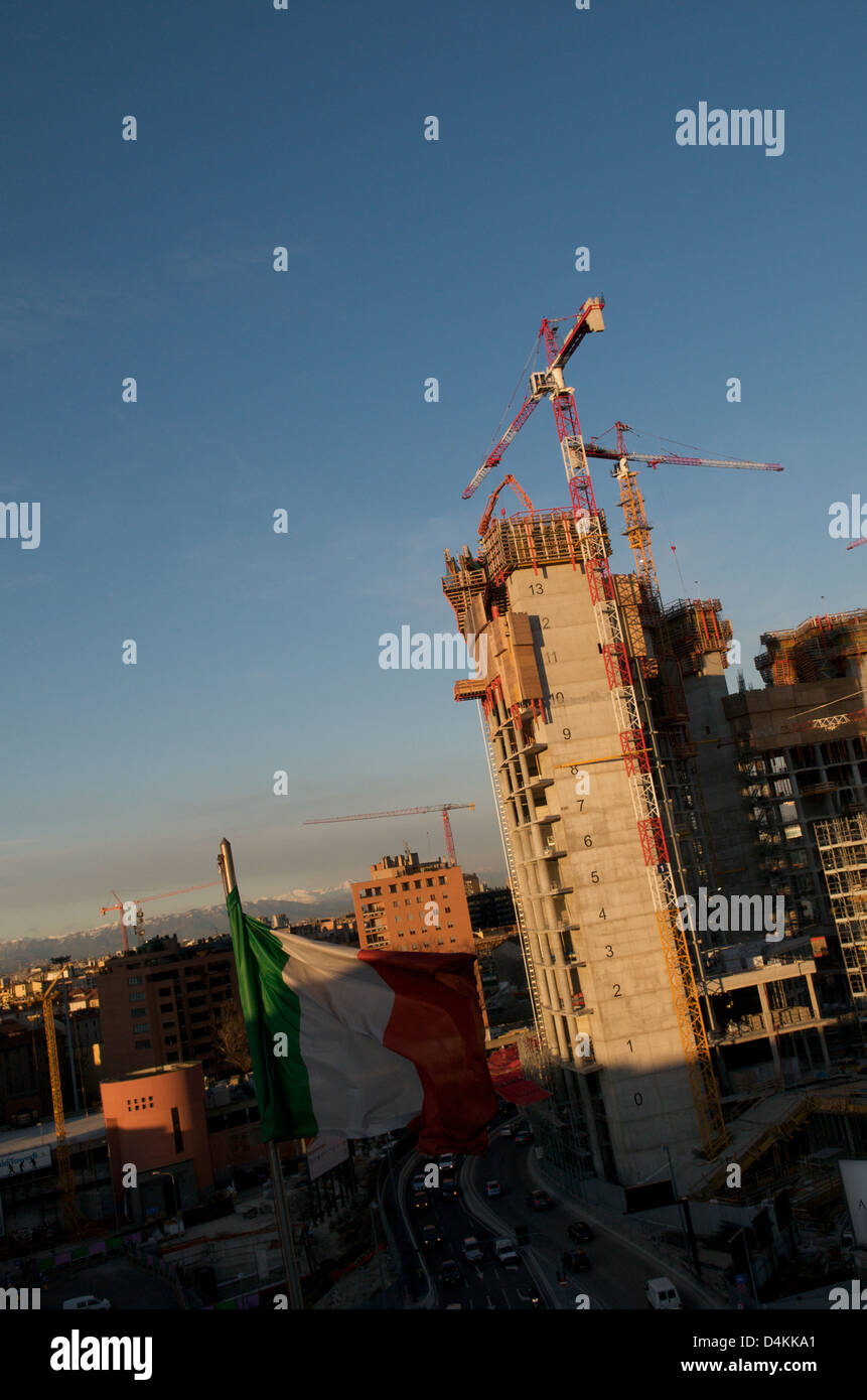 Building site, Milan Italy Stock Photo - Alamy