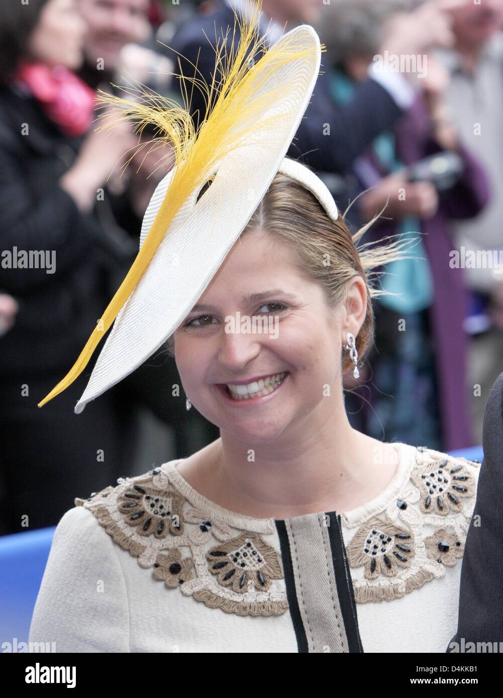 Princess Diana, Duchess of Anjou, attends the church wedding of Prince ...