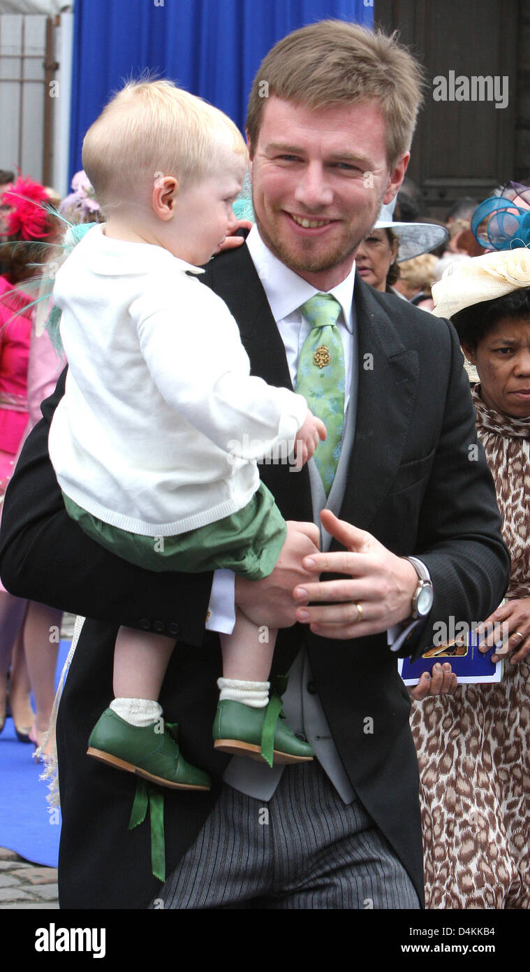 Antoine Stevenson and Jean attend the church wedding of Prince Jean d ...
