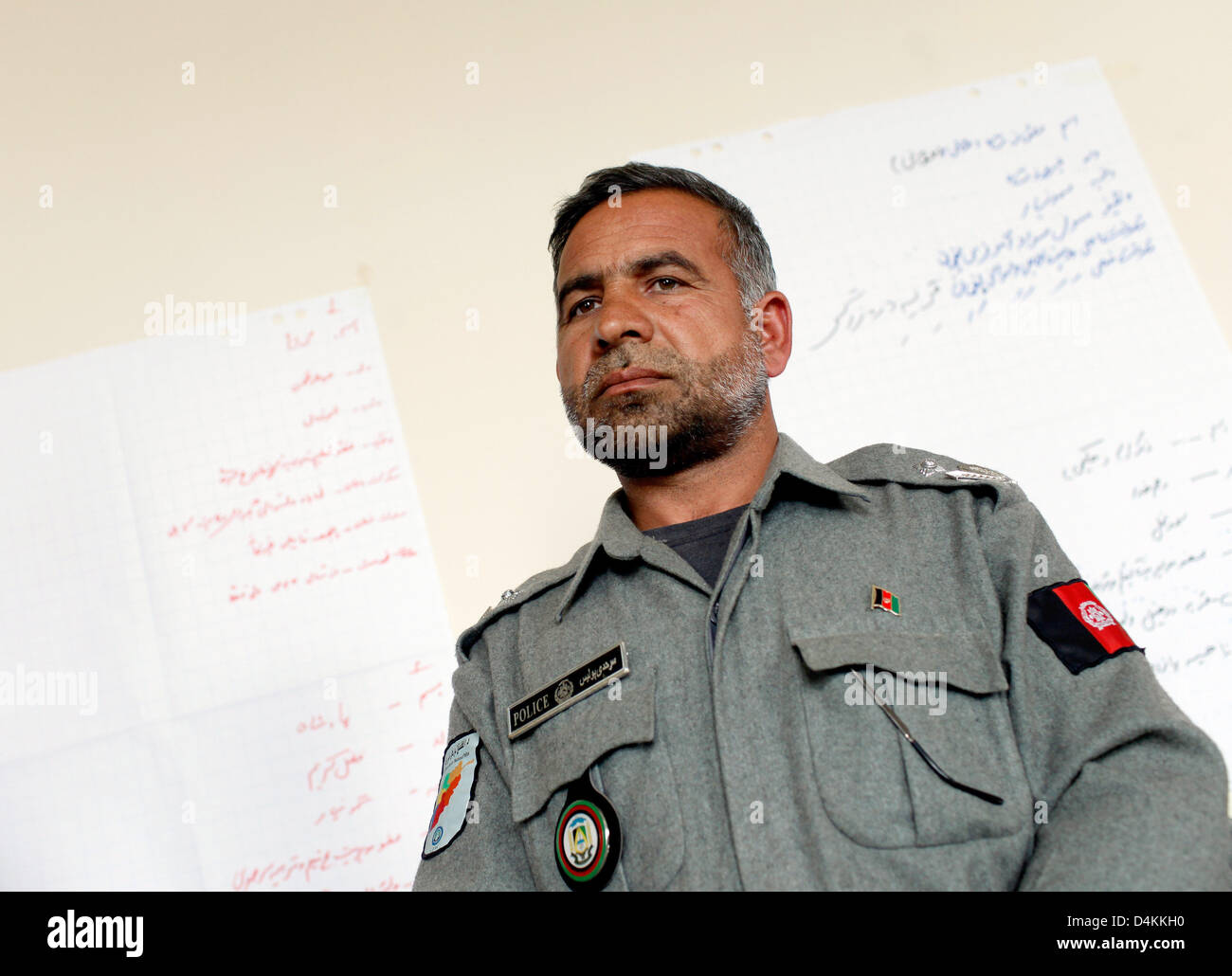 An Afghan policeman takes part in an EUPOL (European Union Police ...
