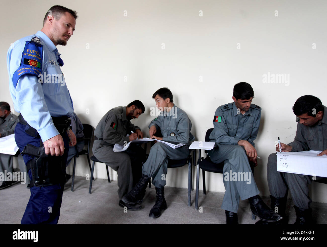 Afghan policemen take part in an EUPOL (European Union Police Mission ...