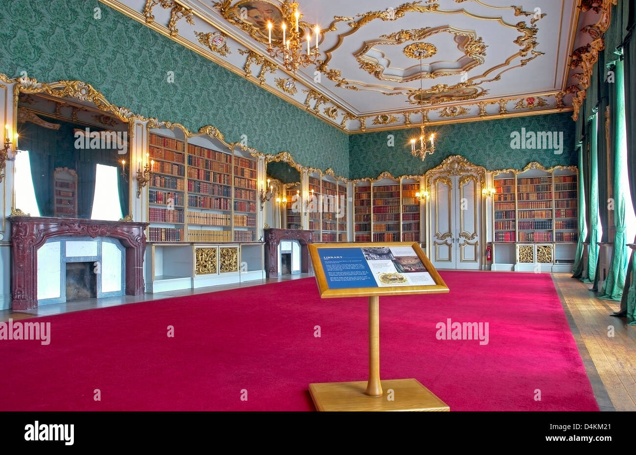 The Library at Wrest Park, Silsoe, Bedfordshire. A 90 acre park and ...