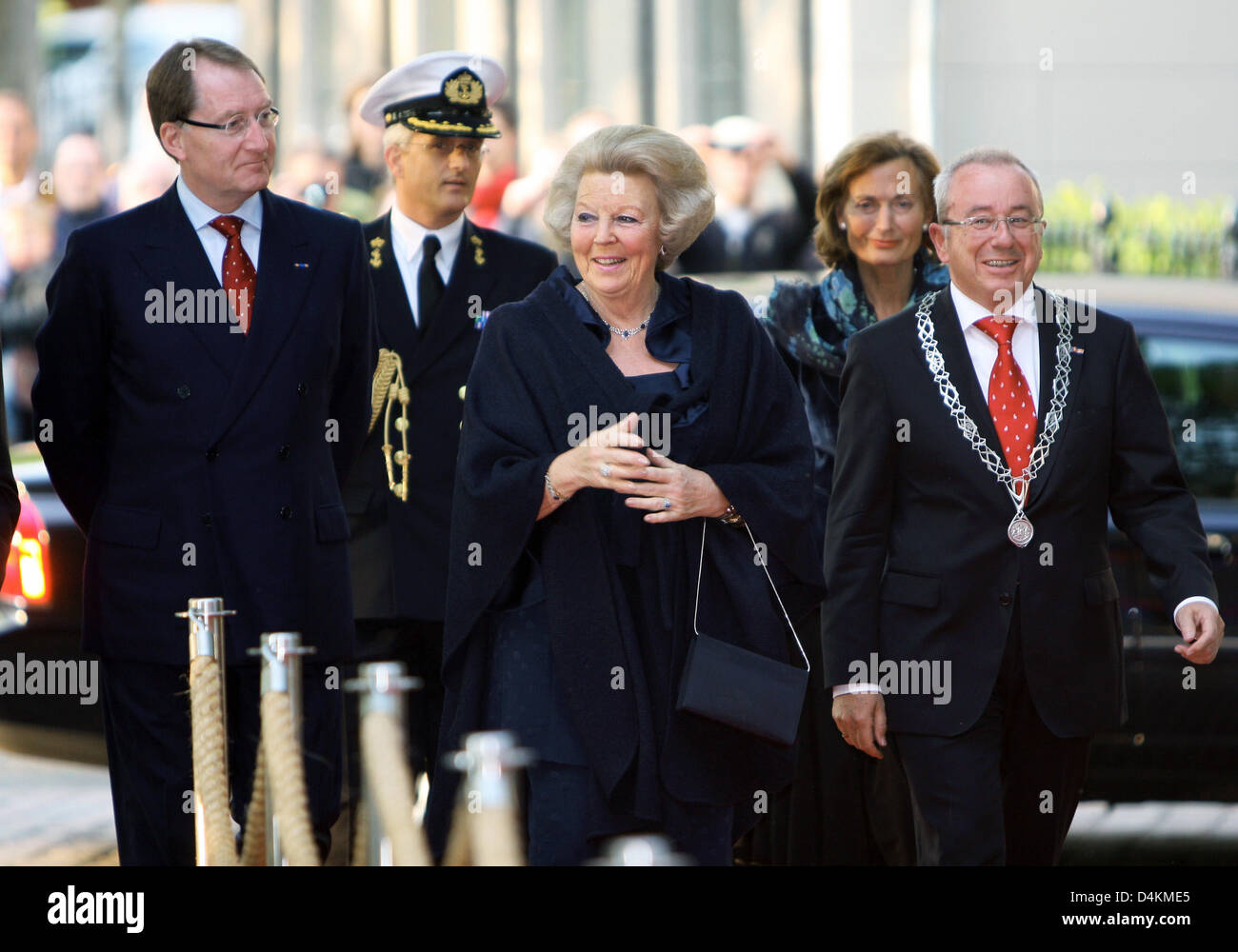 Dutch Queen Beatrix (C) opens the exhibition ?Calvin and Us? at ?Grote ...