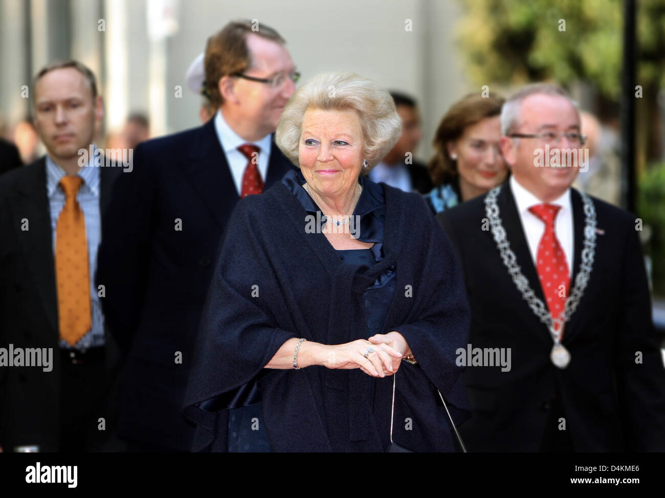 Dutch Queen Beatrix (C) opens the exhibition ?Calvin and Us? at ?Grote ...