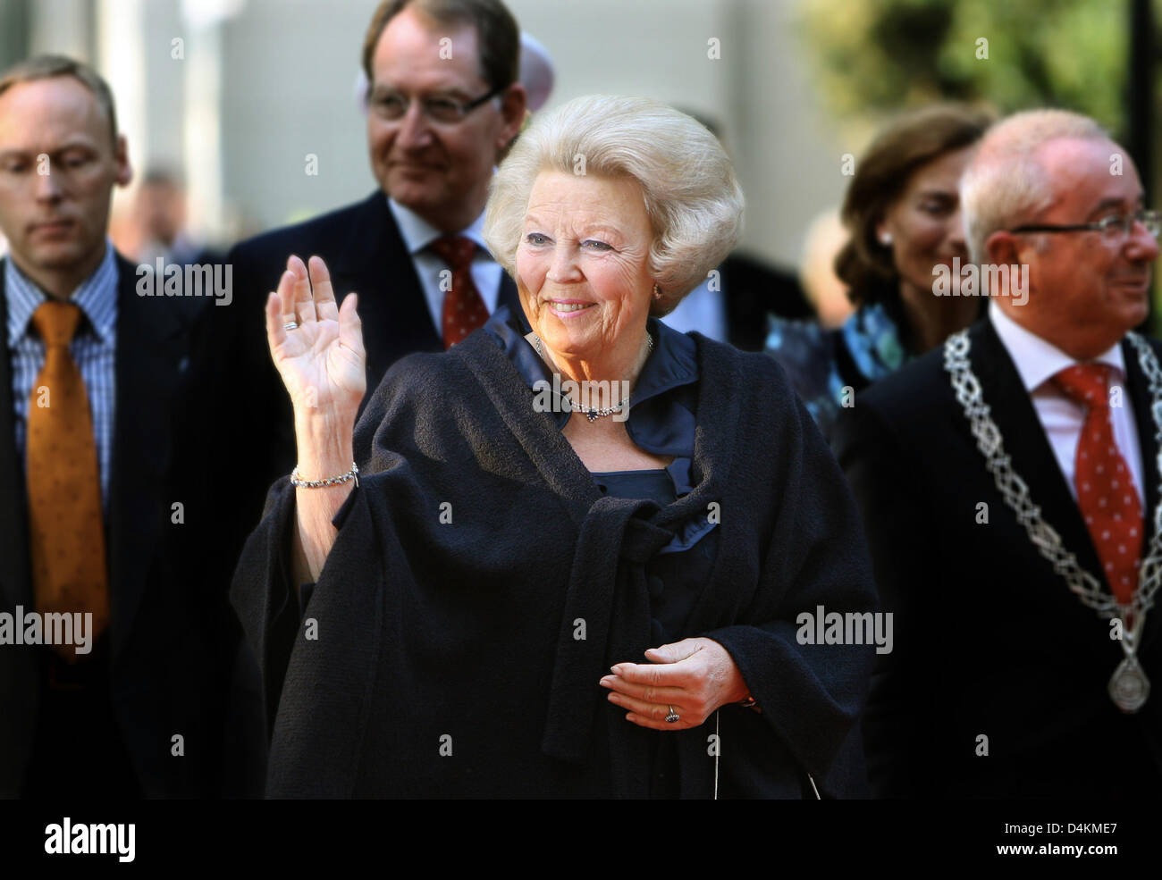 Dutch Queen Beatrix (C) opens the exhibition ?Calvin and Us? at ?Grote ...