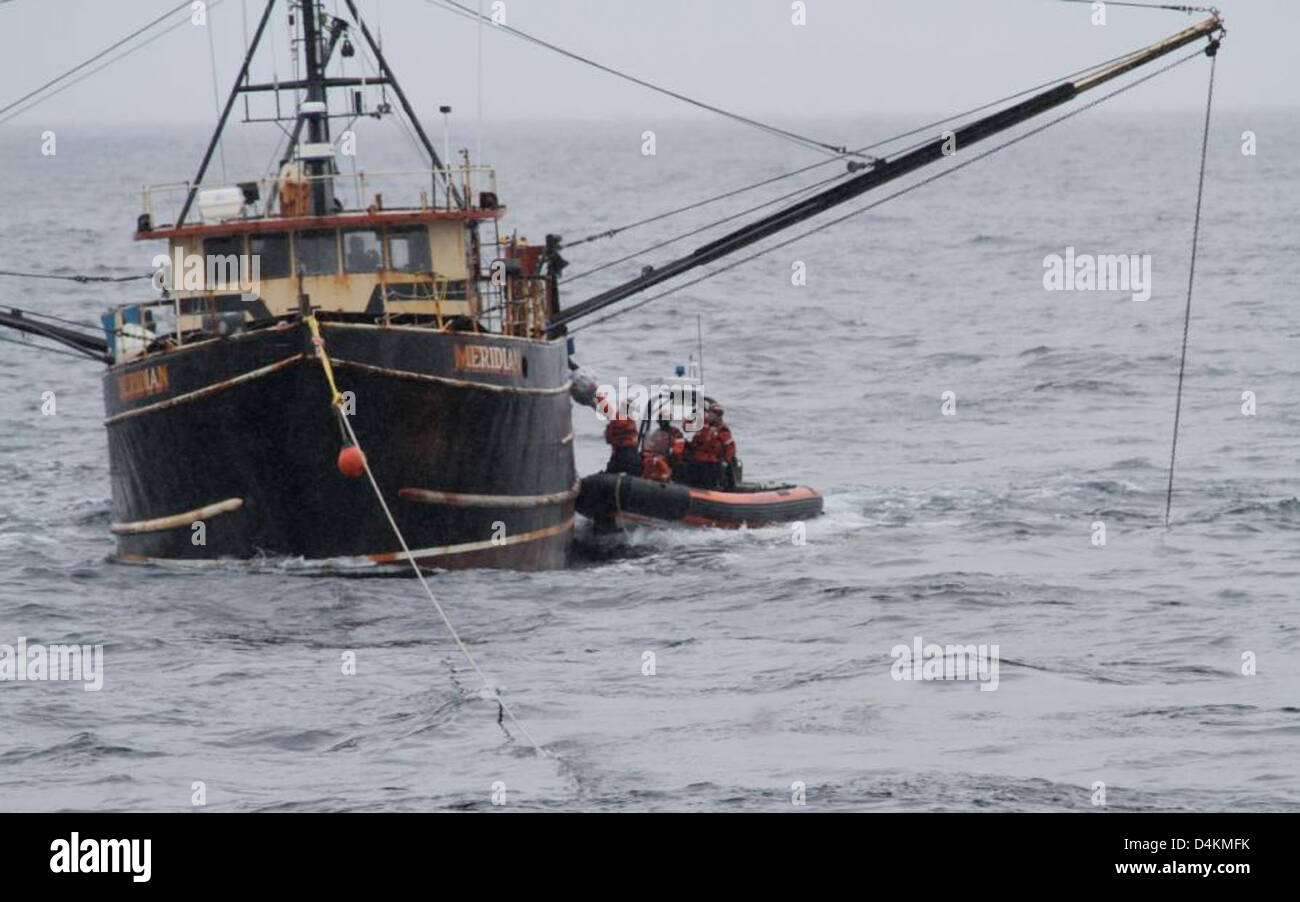 CGC Seneca tows fishing vessel Stock Photo - Alamy