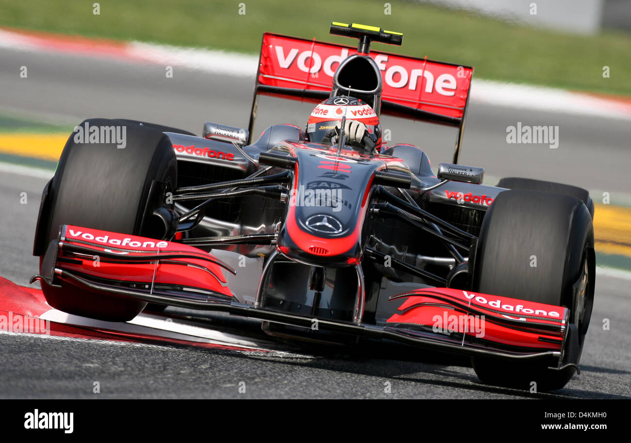 Finnish Formula One driver Heikki Kovalainen of McLaren Mercedes takes ...