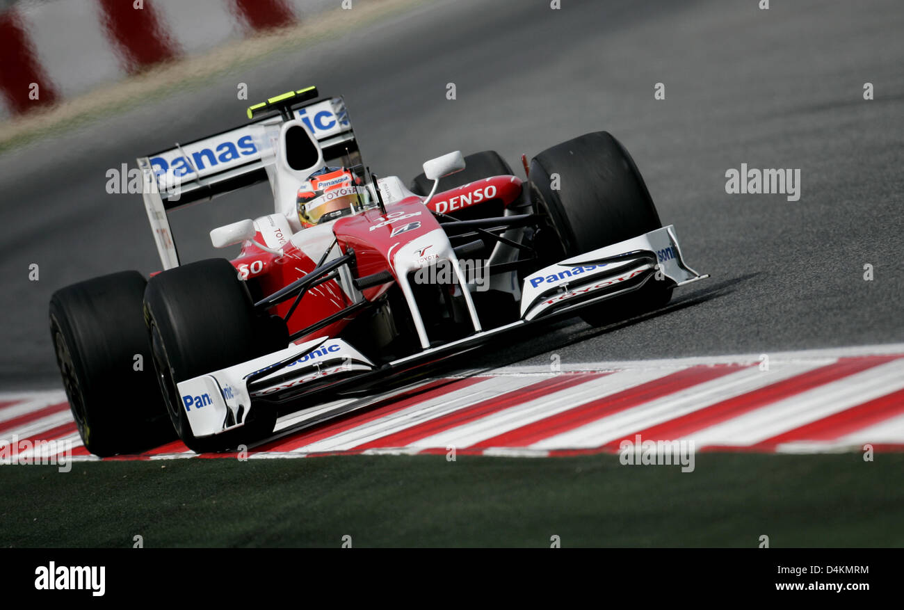 German Formula One driver Timo Glock of Toyota exits a turn during the ...