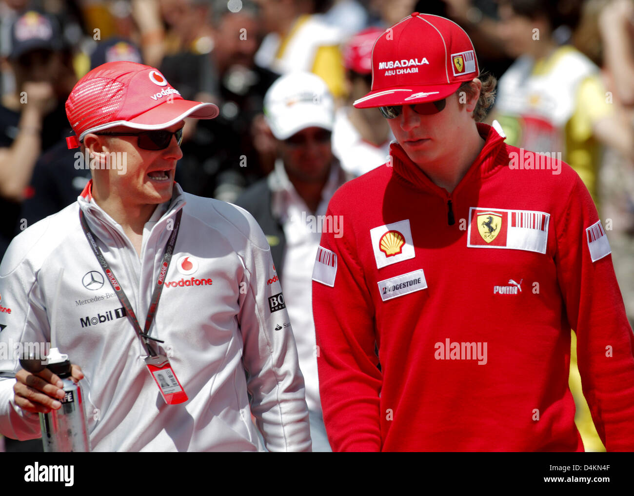 Finnish Formula One driver Heikki Kovalainen of McLaren Mercedes (L ...